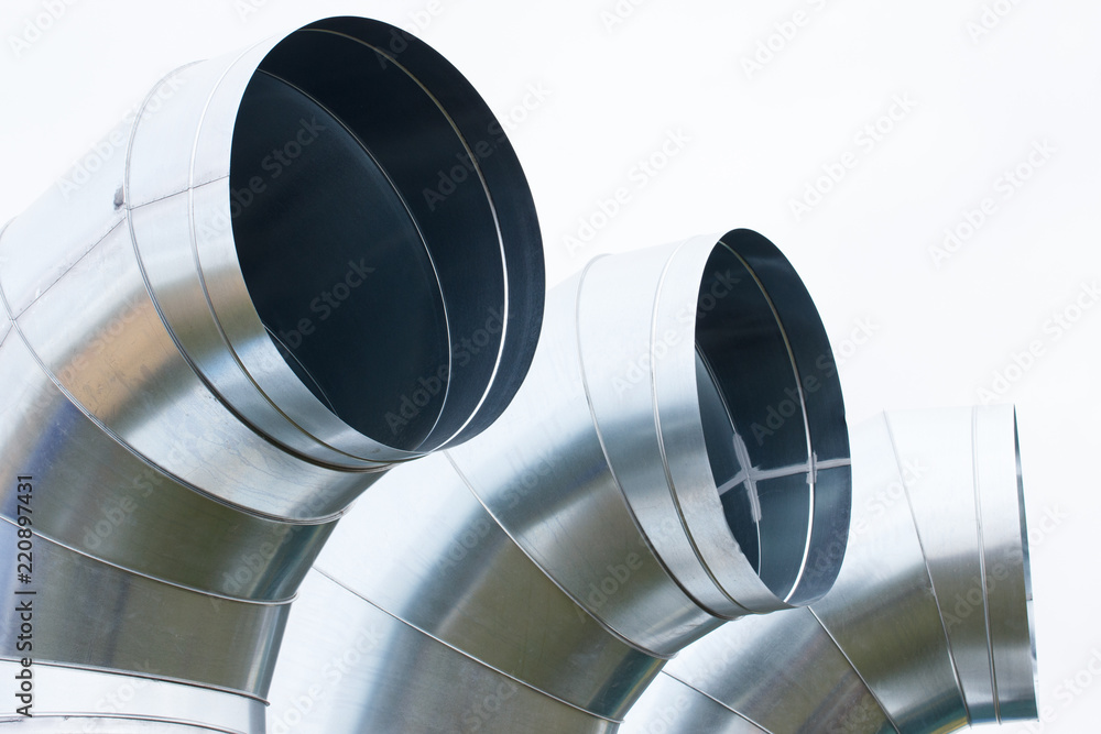 Air ducts pipe for line system air flow Stock Photo | Adobe Stock