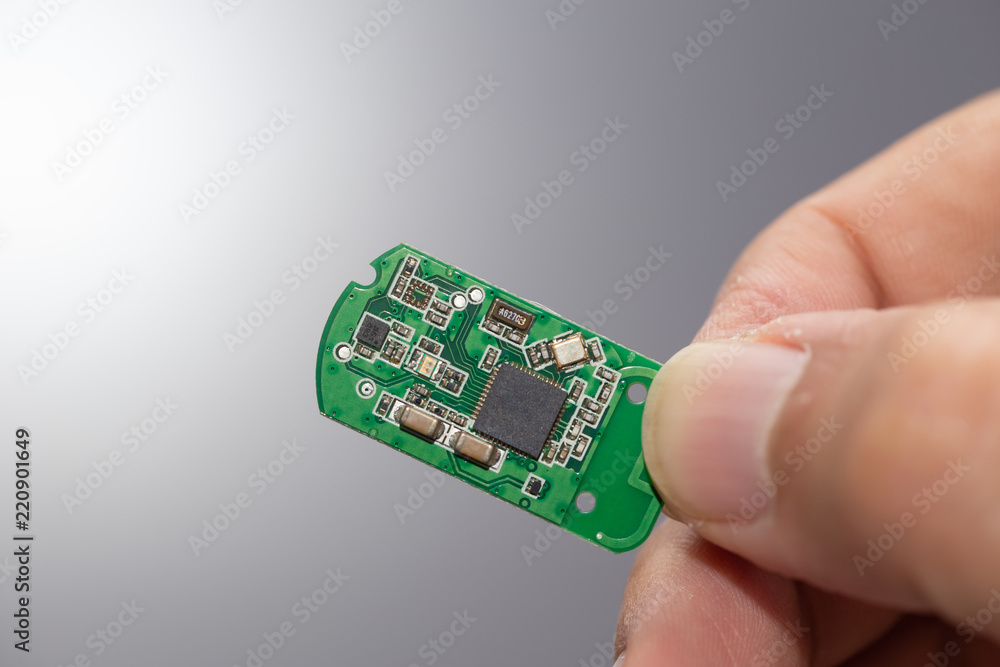 small size of microchip microprocessor module Stock Photo | Adobe Stock