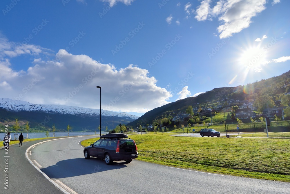 VOSS Water source at Ogge Lake in Vatnestrom village, southern Norway ...