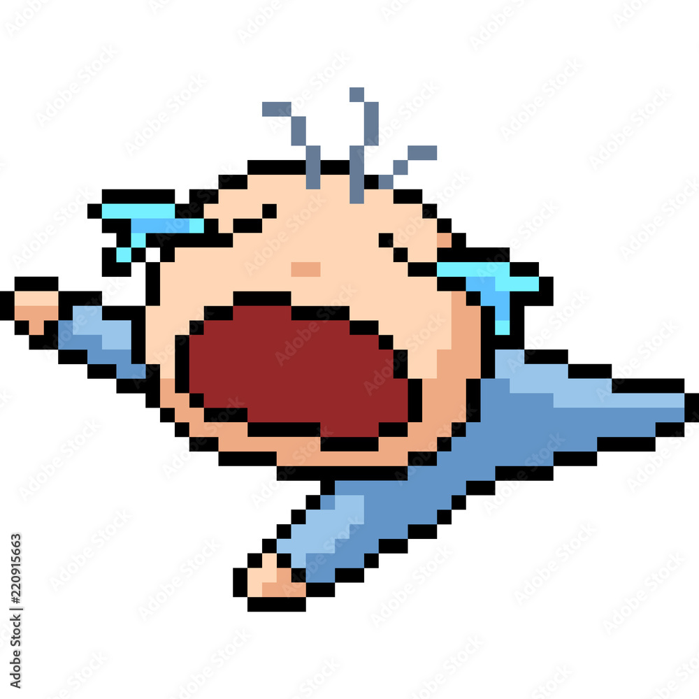 vector pixel art cry baby Stock Vector | Adobe Stock