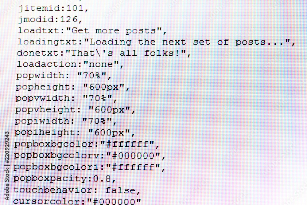 Programming Code Abstract Screen Of Software Developer. Computer Script