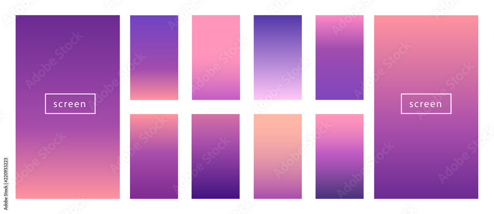 Soft color background. Modern screen vector design for mobile app ...
