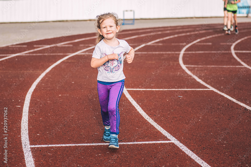Running Little Girl