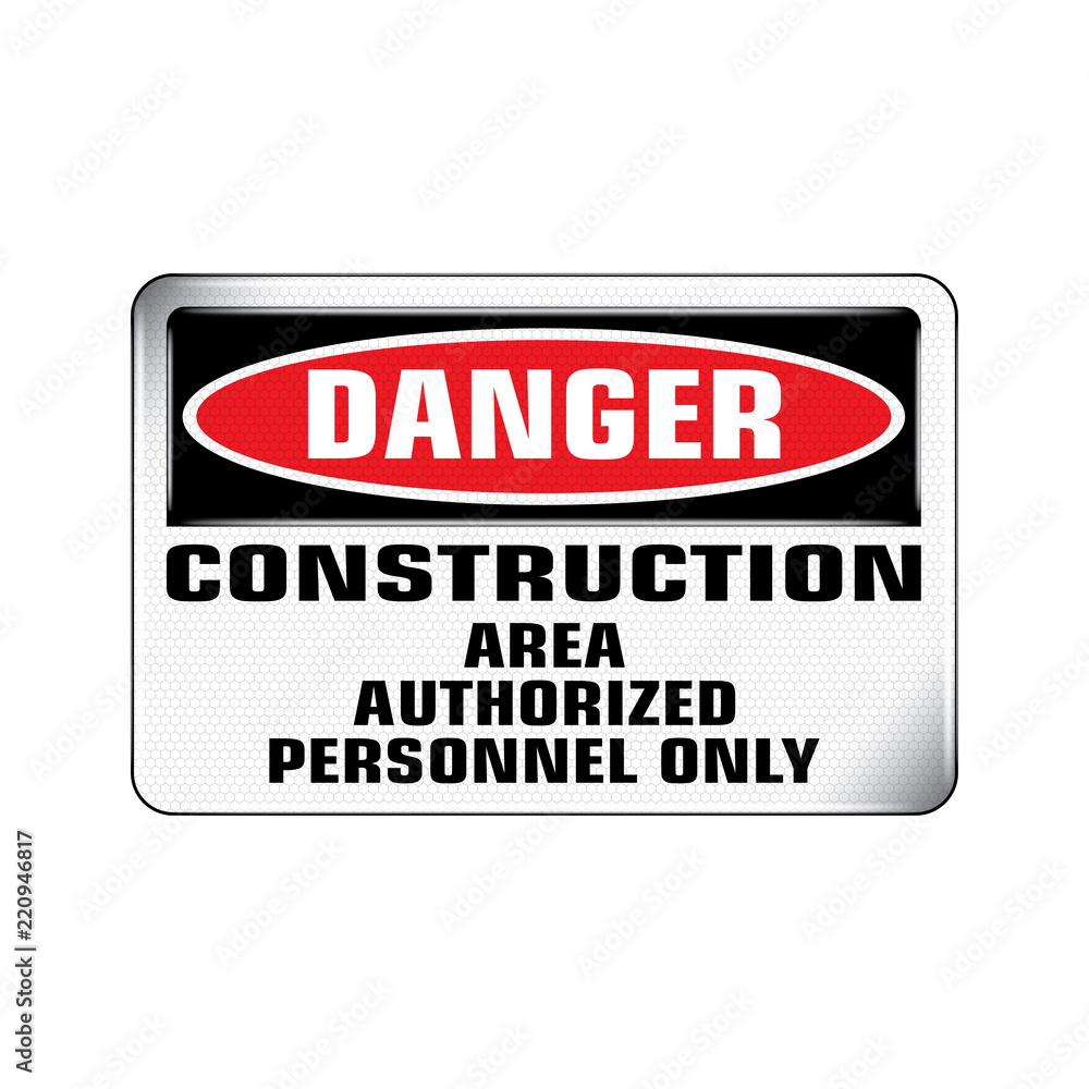 Vector and Illustration graphic style,Danger Construction Area Safety ...