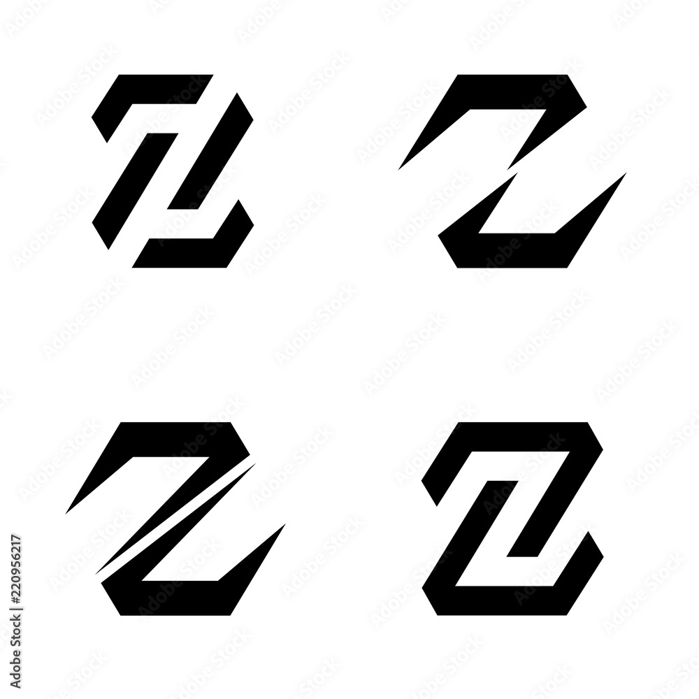Set of vector logo design template. Letter Z Stock Vector | Adobe Stock