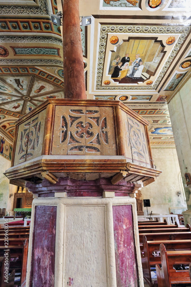 Santa Monica Parish Church in Alburquerque town. Bohol island ...