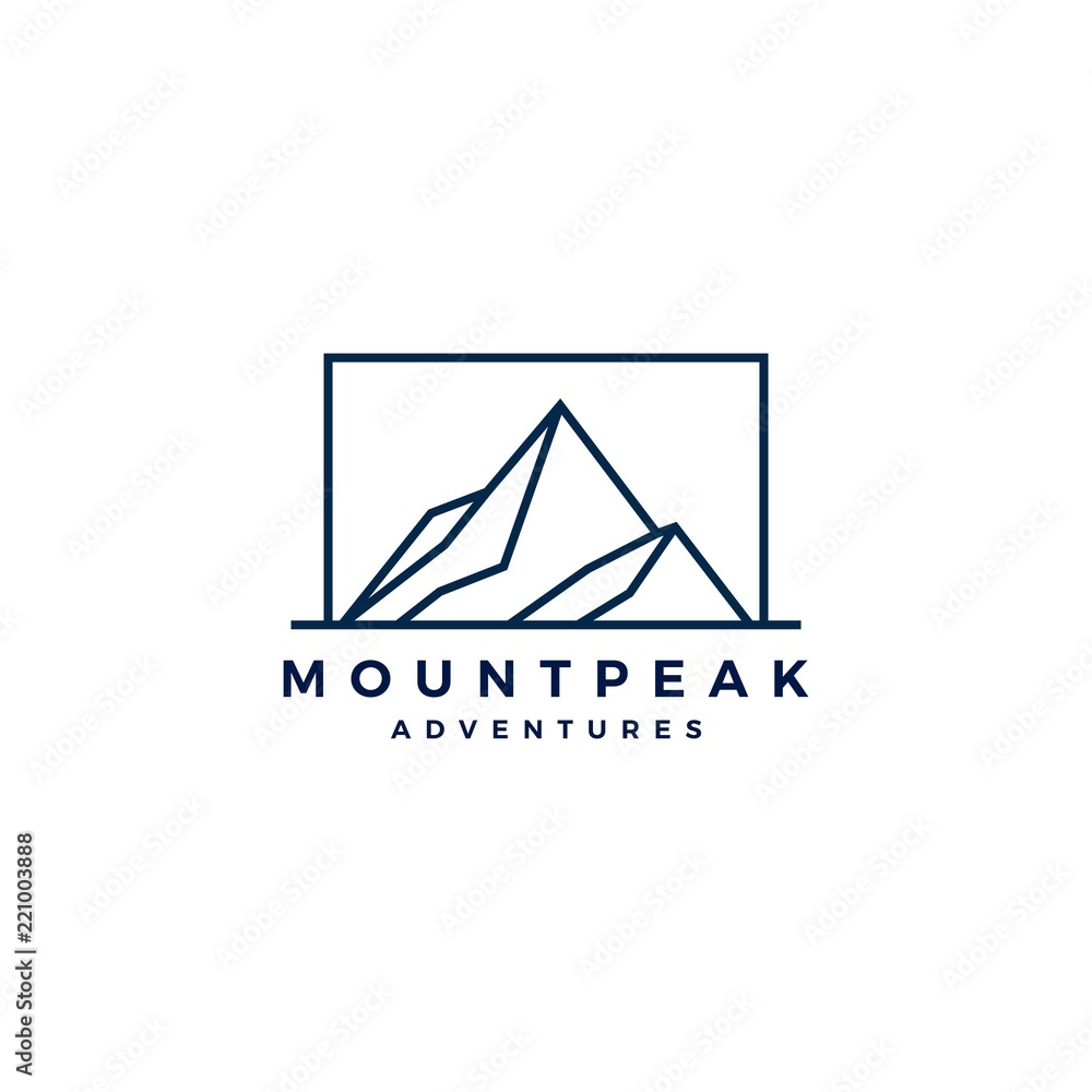 mount peak mountain logo vector icon illustration Stock Vector | Adobe ...