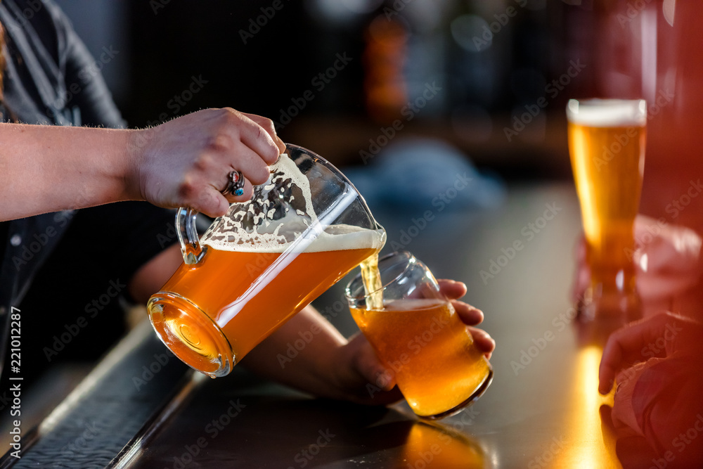 Pouring Beer Pitcher