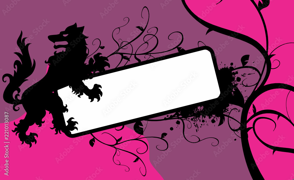 heraldic wolf crest copy space background in vector format very easy to ...