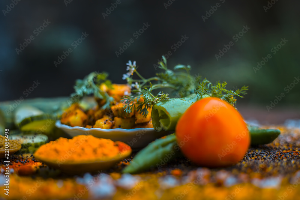 Close up of India's or Asia's popular pickle i.e. Indian pickling ...
