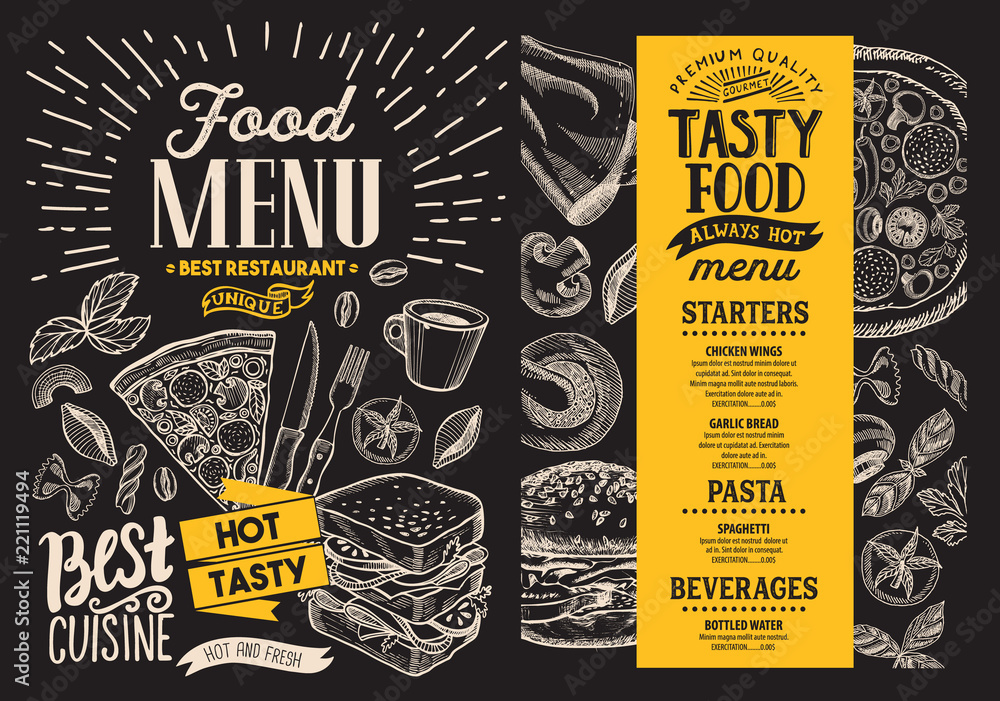 Vintage Food Menu Background