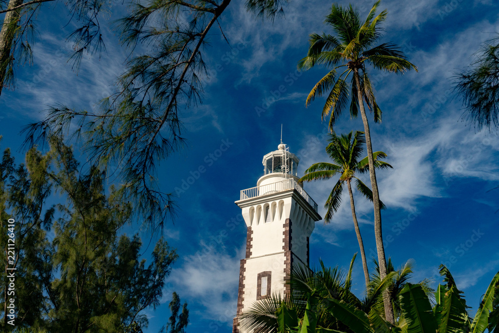 Tahiti venus point lighthouse of robert louis stevenson Stock Photo ...