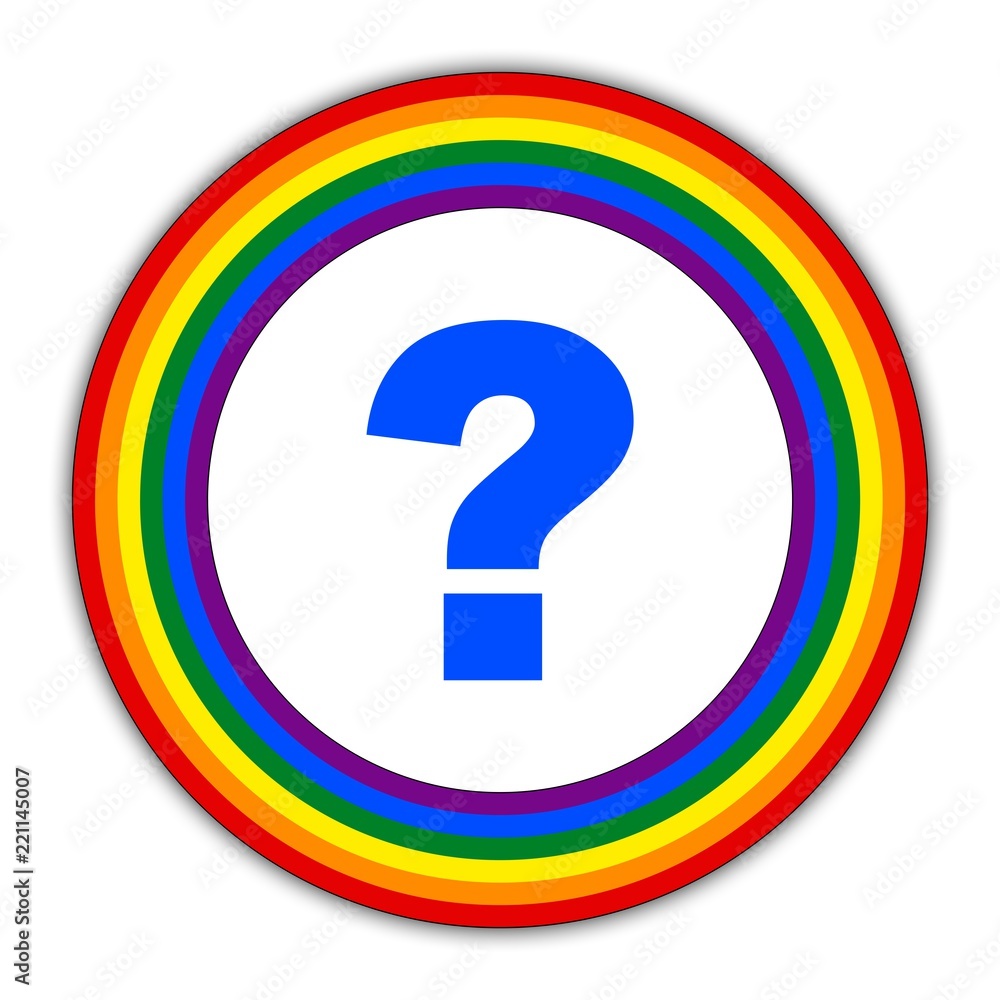 Rainbow gay couple pride flag circle, Symbol of sexual minorities ...