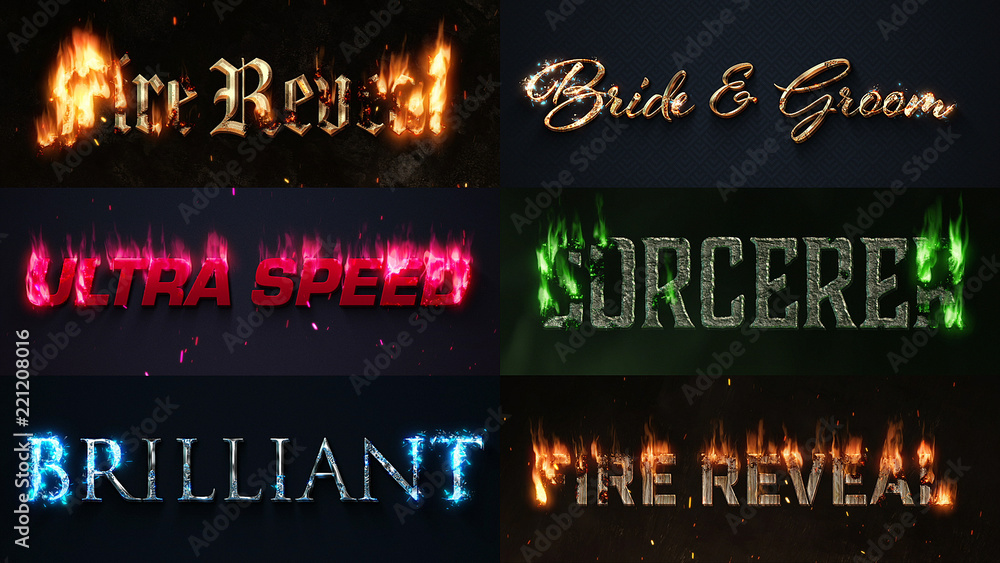 Fire Reveal Title Stock Template | Adobe Stock