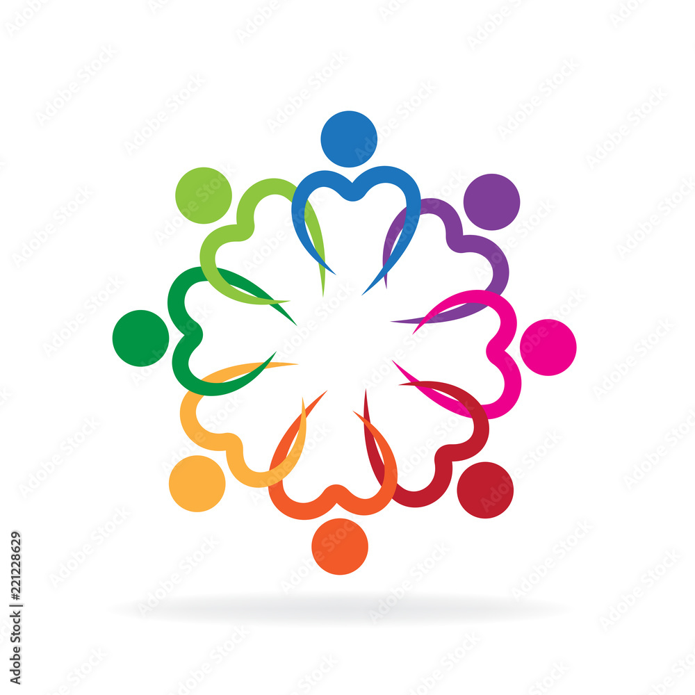 Working Together As A Team Clipart Logo