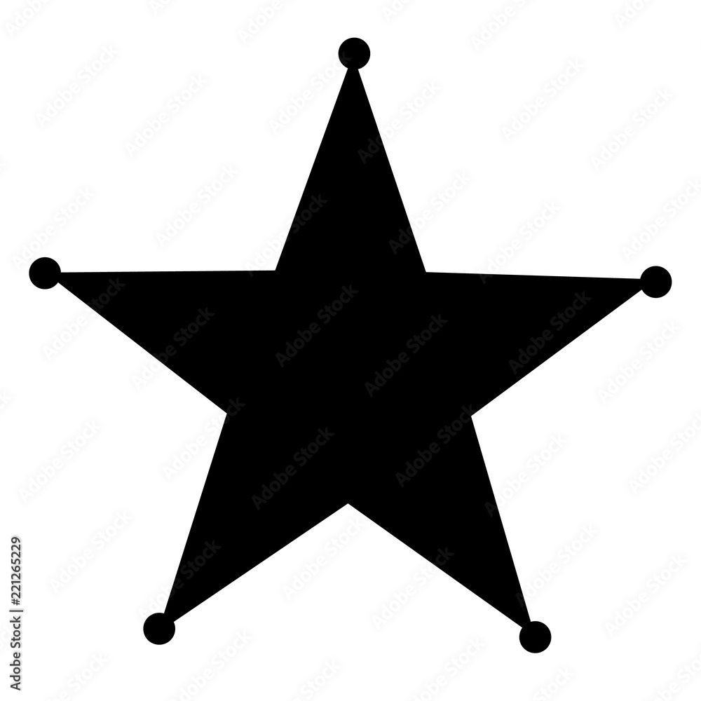 sheriff star icon on white background. flat style. sheriff star sign ...
