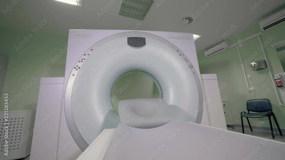 Scanner bore and patient table of an MRI machine vídeo do Stock | Adobe ...