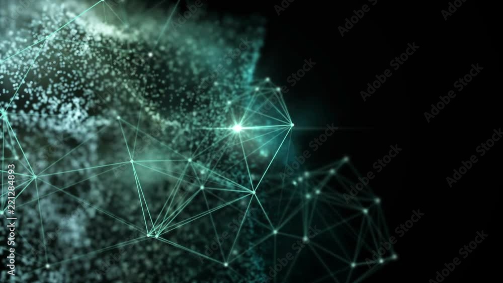 Green abstract technology, engineering and science motion background ...
