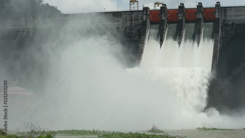 The overflow water in these dams goes through spillways into the rivers ...