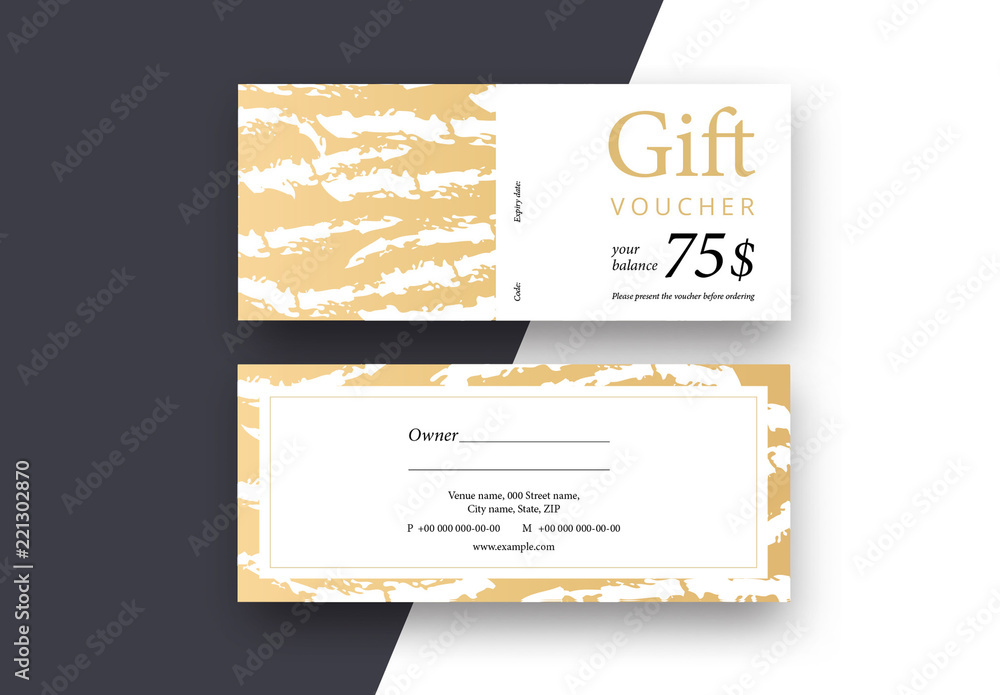 Abstract Gift Voucher Layout Stock Template | Adobe Stock