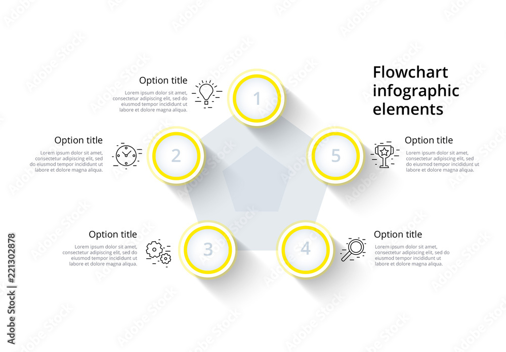 Five Step Infographic Layout Stock Template | Adobe Stock