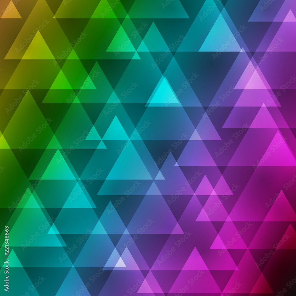 vector abstract irregular polygon background with a triangular pattern in color full rainbow ...