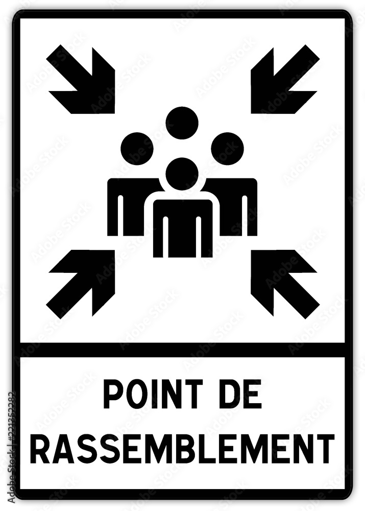 Panneau oint de rassemblement Stock Illustration | Adobe Stock