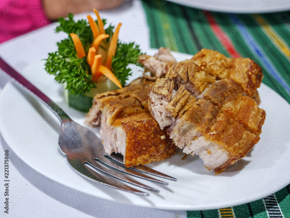 Traditional Filipino Food - Lechon Kawali Stock Photo | Adobe Stock