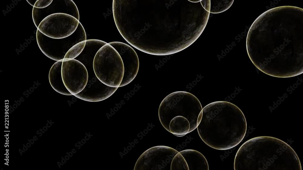 Vidéo Stock PNG Alpha.Soap bubbles.Looping endless animation of flying ...