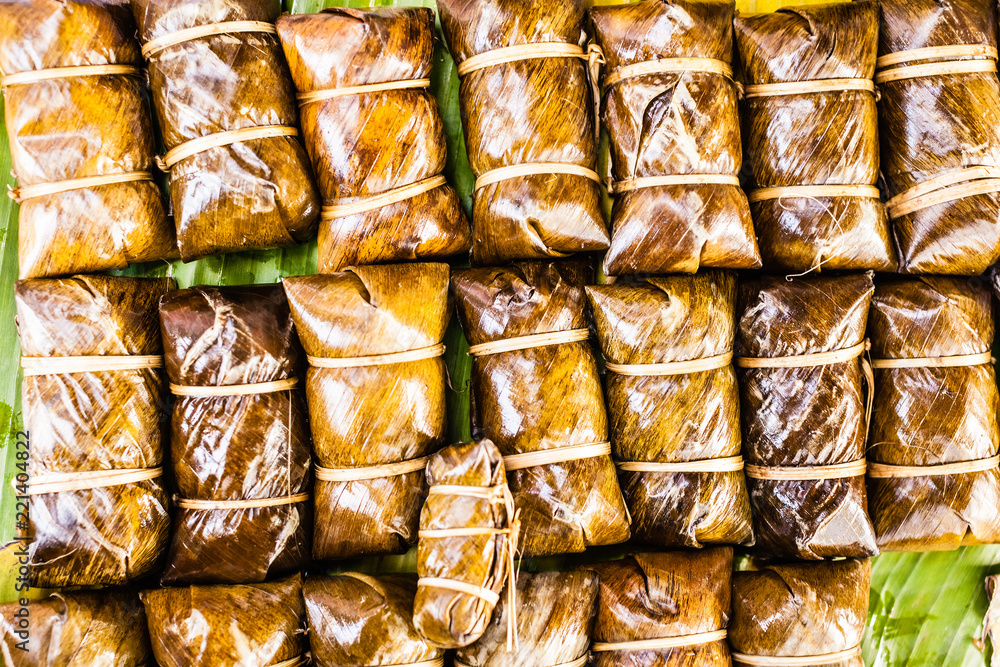 Suman sticky rice wraps Stock Photo | Adobe Stock