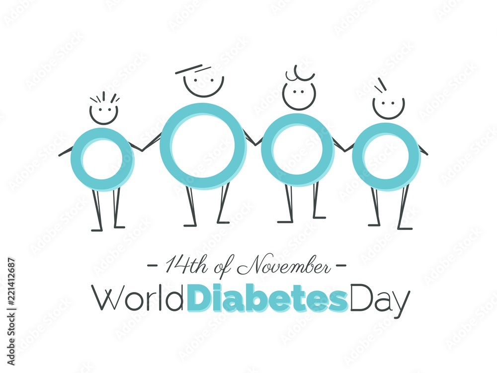 14th of November world diabetes day awareness poster. Vector ...
