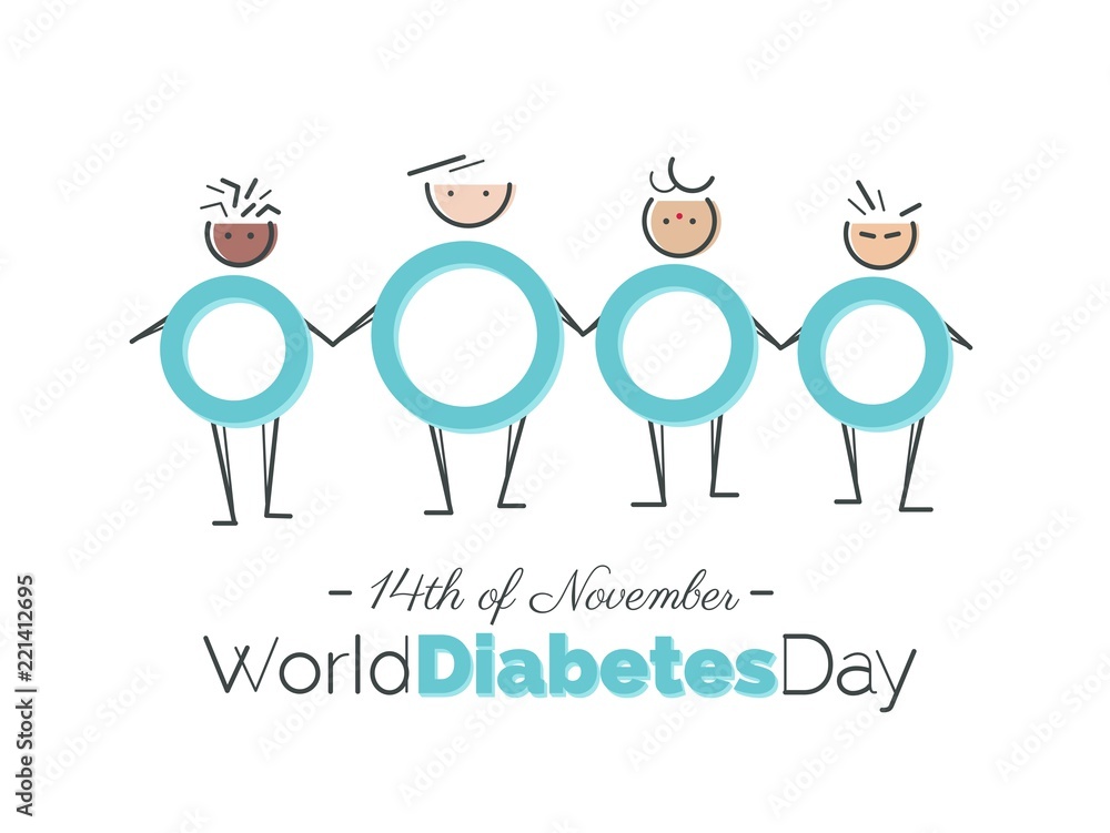 14th of November world diabetes day awareness poster. Vector ...