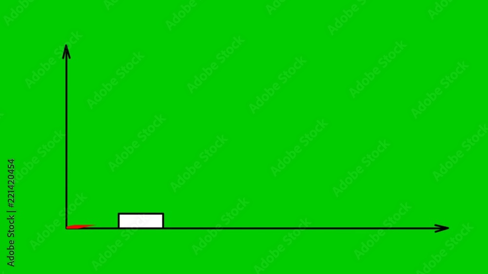 Bar graph with arrows axis. Grow chart business concept. Cartoon ...