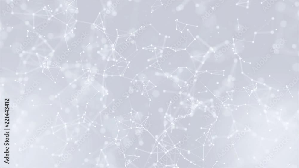 116 Abstract Low Poly Molecule And White Bright Technology Connection Structure Communication