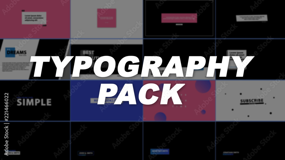 Modern Typography Pack Stock Template | Adobe Stock
