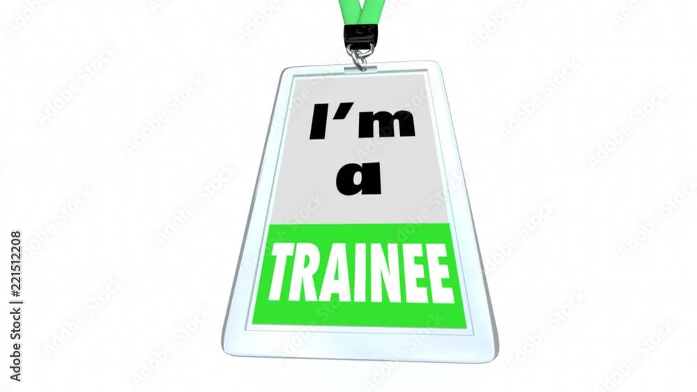 Trainee New Employee Student Learning Skills Badge 3d Animation Stock ...
