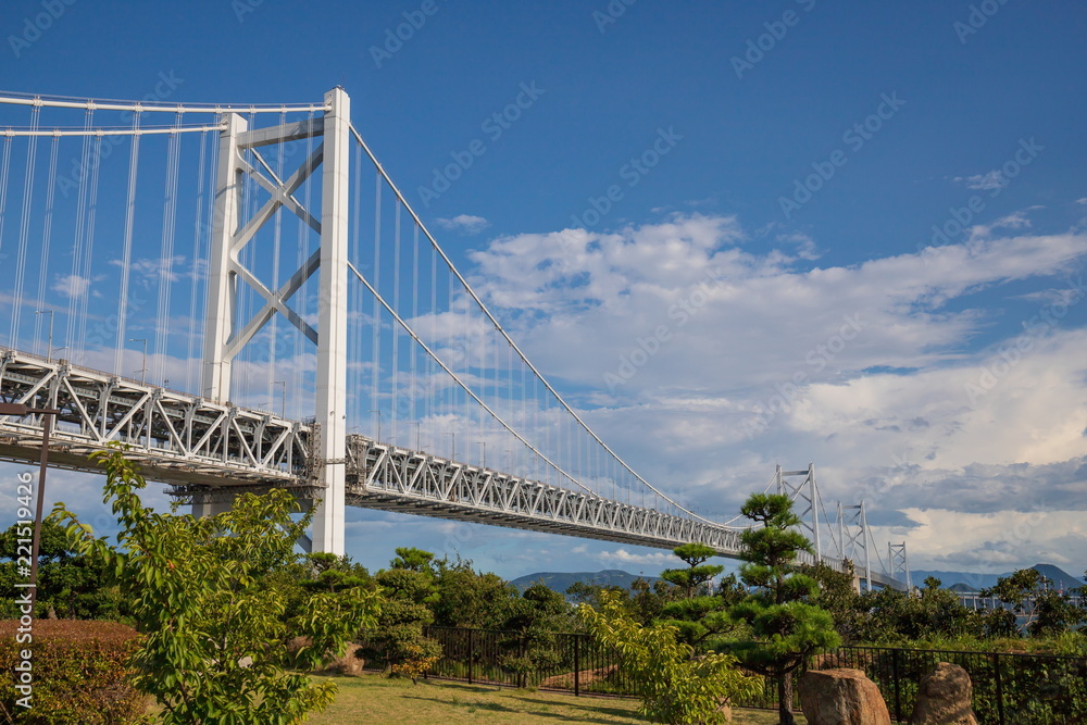 Seto ohashi bridge from Yoshima parking area,Shikoku,Japan Stock Photo ...