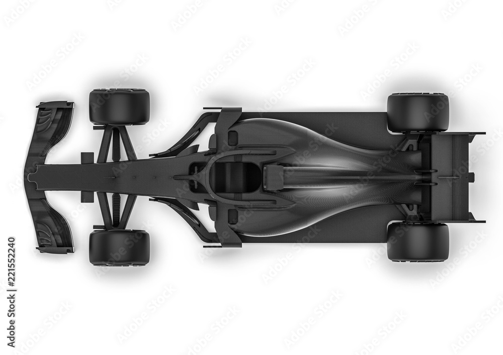 F1 car radiography / 3D render image representing an F1 car radiography ...