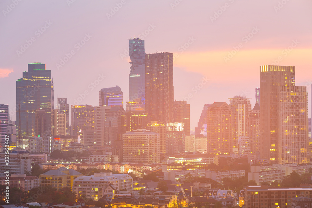 Office building after sunset tone central business downtown Stock Photo ...