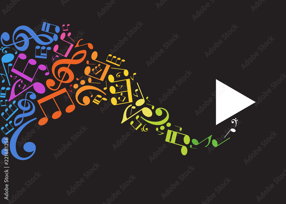Music background with musical notes Stock Vector | Adobe Stock
