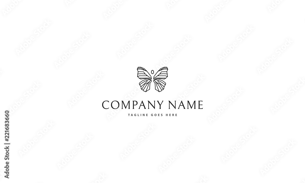 Black Butterfly vector logo image Stock Vector | Adobe Stock