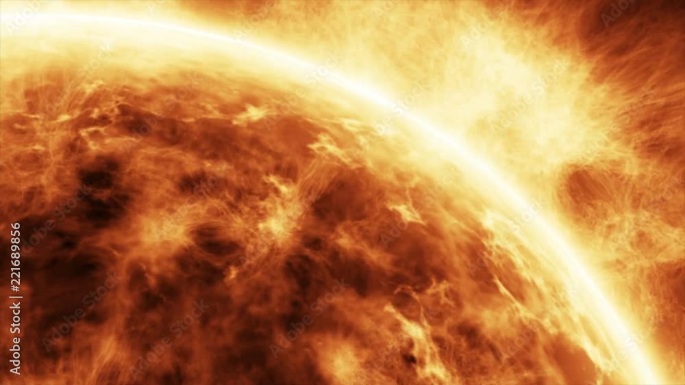 Sun surface and Solar flares, Burning of the sun. 4K vídeo do Stock ...