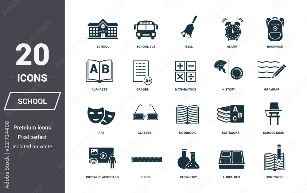 Simple School Icons