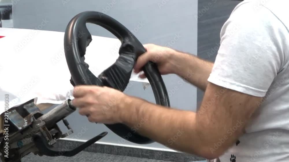 Extreme driving school - learning to drive, fast steering wheel turn ...
