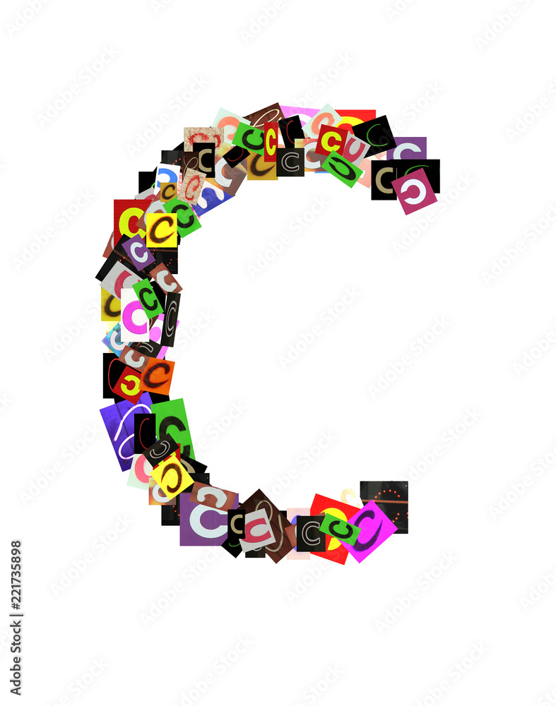 Capital letter C on white background Stock Photo | Adobe Stock
