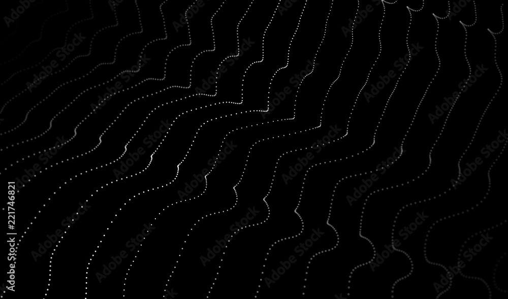 Wave 3d. Wave of particles. Futuristic point wave. Design for poster ...