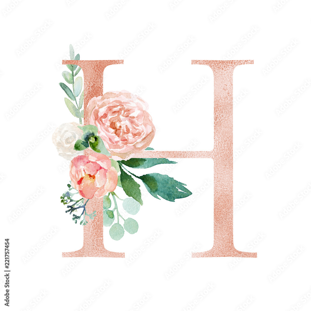 Decorative Letter H Colour