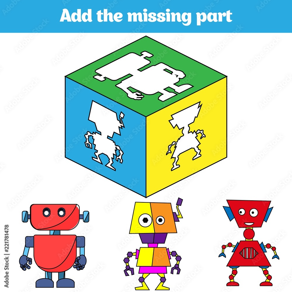 Puzzle game. Visual Educational Game for children. Task: find the ...