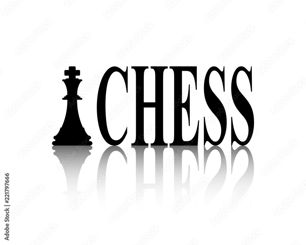 Chess Sign Reflection Stock Vector | Adobe Stock