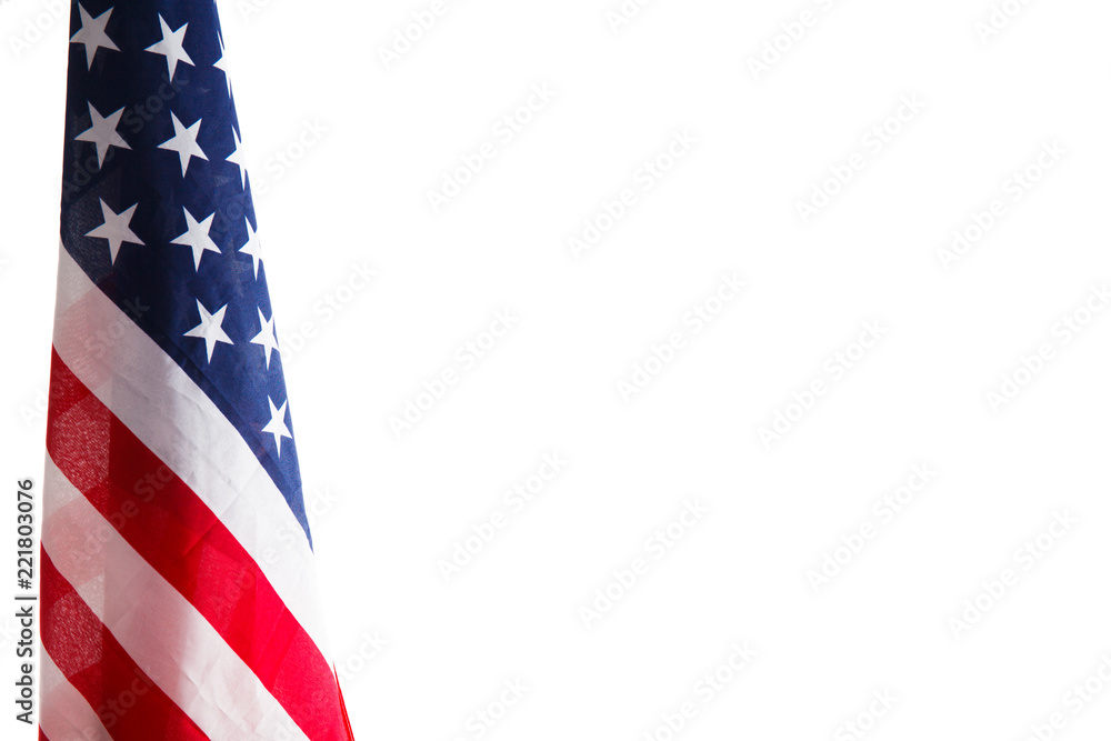 American flag isolated on white background Stock Photo | Adobe Stock
